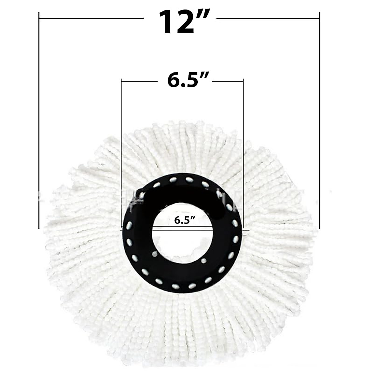 The Perfect Part Mop Heads - Pack of 6 Mop Head Replacement, Microfiber Mop Head for Floor Cleaning, 6.5" Heavy Duty Durable & Easy to Install Mop Heads Replacements for Home & Commercial Use