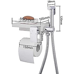 MINJING Faucet Bidet Faucets Bidet Toilet Faucet Bidet Shower Sprayer Multifunctional Bidet Toilet Water Taps for Bathroom Shelf Holder