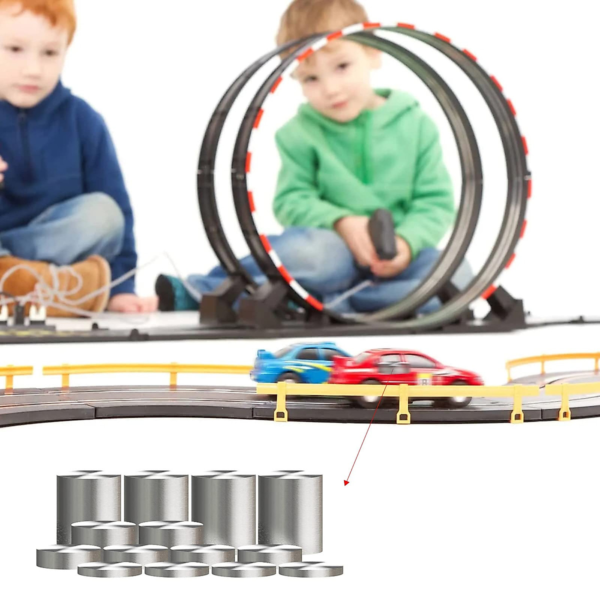 3.25 OZ Tungsten Weights Steel Weights for Pinewood Derby Cars,4 Different 14 Pieces Multiple Sizes of Pinewood Derby Incremental Weights, Pinewood Derby Weights for Derby Pine Race Wood Car