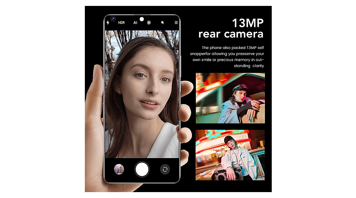 4GB RAM Smartphone with Dual Cameras & AI Battery