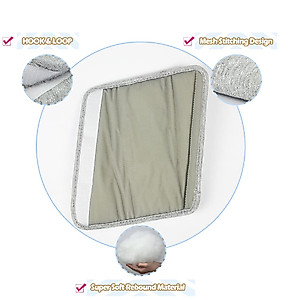 KAKIBLIN 2 Packs Straps Shoulder Pads for Kids Super Comfort Seat Belt Cover for Children, Soft Seat Belt Pads for Cars, Stroller, Pushchair, Grey