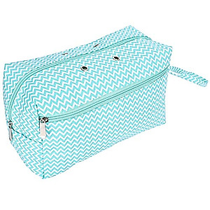 Yarn Storage Bag 29x12x17cm Large Yarn Organizer Tote Bag with Zipper Closure and Pocket for Knitting Needles Crochet Hooks (L)