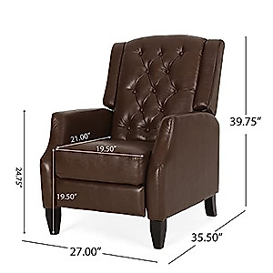 Christopher Knight Home Sadlier Recliner, Dark Brown