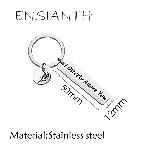 ENSIANTH Funny Otter Gift Otter Lover Gift I Otterly Adore You Gift foy Boyfriend Girlfriend (Otter Keychain)