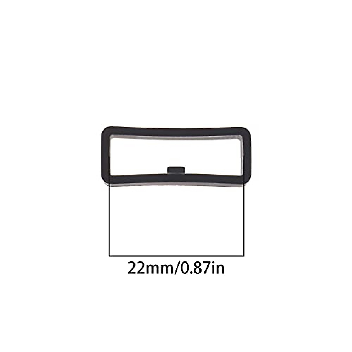 Micro Traders 10x Smartwatch Strap Ring Keeper 22mm Black Watch Band Ring Holder Watch Band Loop Silicone for Sport Watch Compatible with Huawei GT Sports Watch