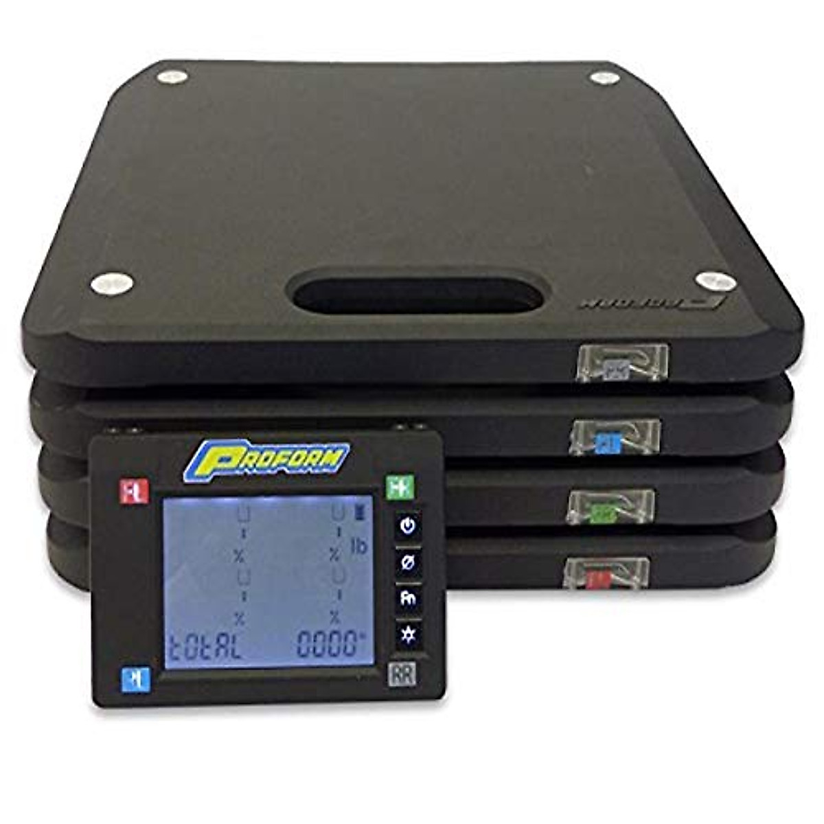 ProForm Vehicle Scale, Slim, Electric, 15 in Square, 1750 Capacity Pad, Wireless, Case/Controller/Pads, Kit (TCI67644)