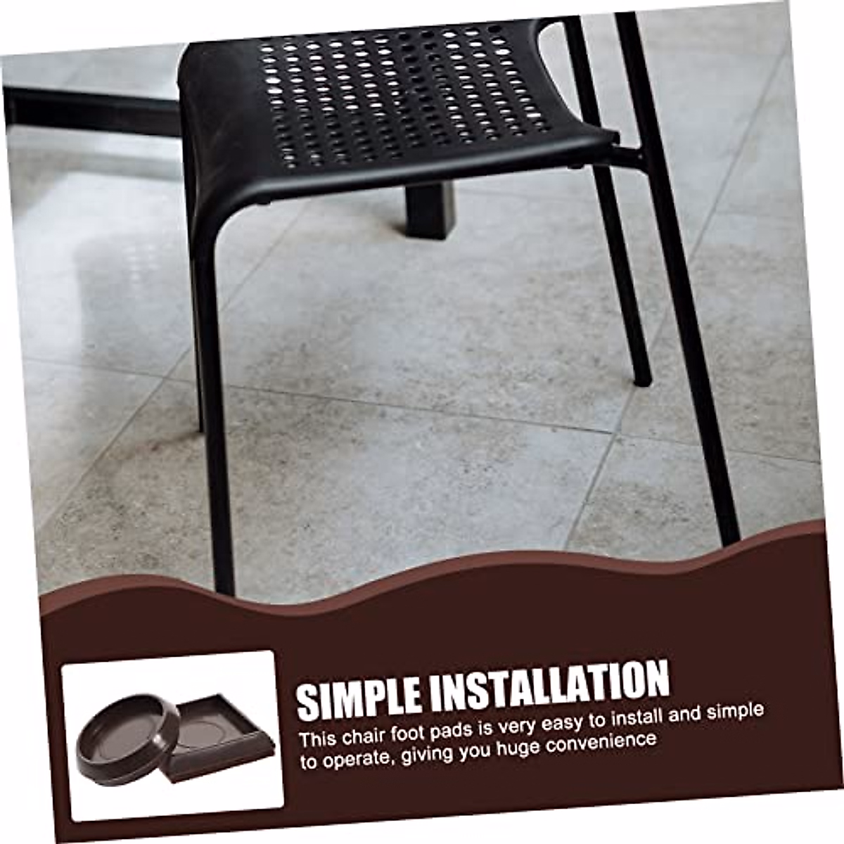 STOBOK 16 Pcs Chair Pad Professional Furniture Wheel Caster Cups Bed Stoppers to Prevent Sliding Square Furniture Caster Cups Rug Replaceable Furniture Coasters Non-Slip Furniture Pad