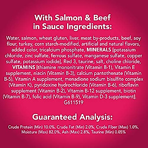Purina Friskies Wet Cat Food, Prime Filets With Salmon & Beef in Sauce - (24) 5.5 oz. Cans