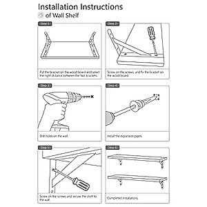 Dahey 2 PCS Farmhouse Galvanized Wall Basket Decor Bathroom Storage Bin Organizer and 2 Pack Rustic Wood Wall Shelves Display Ledge Storage Rack 17 inch
