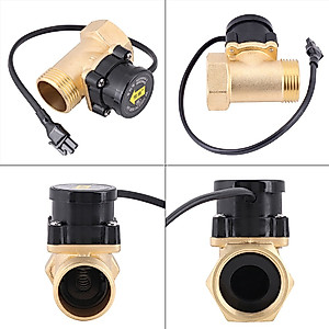 HT-800 G1 Thread 220V Magnetic Wate Flow Sensor Switch Pipe Boosting Pump Laser Machine Automatic Electronic Switch Control for Shower Low Water Pressure Solar Heater Water Circulation