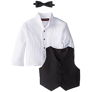 Joey Couture Baby Boys' Tuxedo Suit No Tail, Black, 18 Months/Large