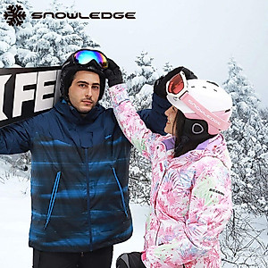 HUBO SPORTS Snow Goggles with OTG for Men Women Adult,Ski Snowboard Goggles of Dual Lens with Anti Fog for UV Protection (BBPGreen)