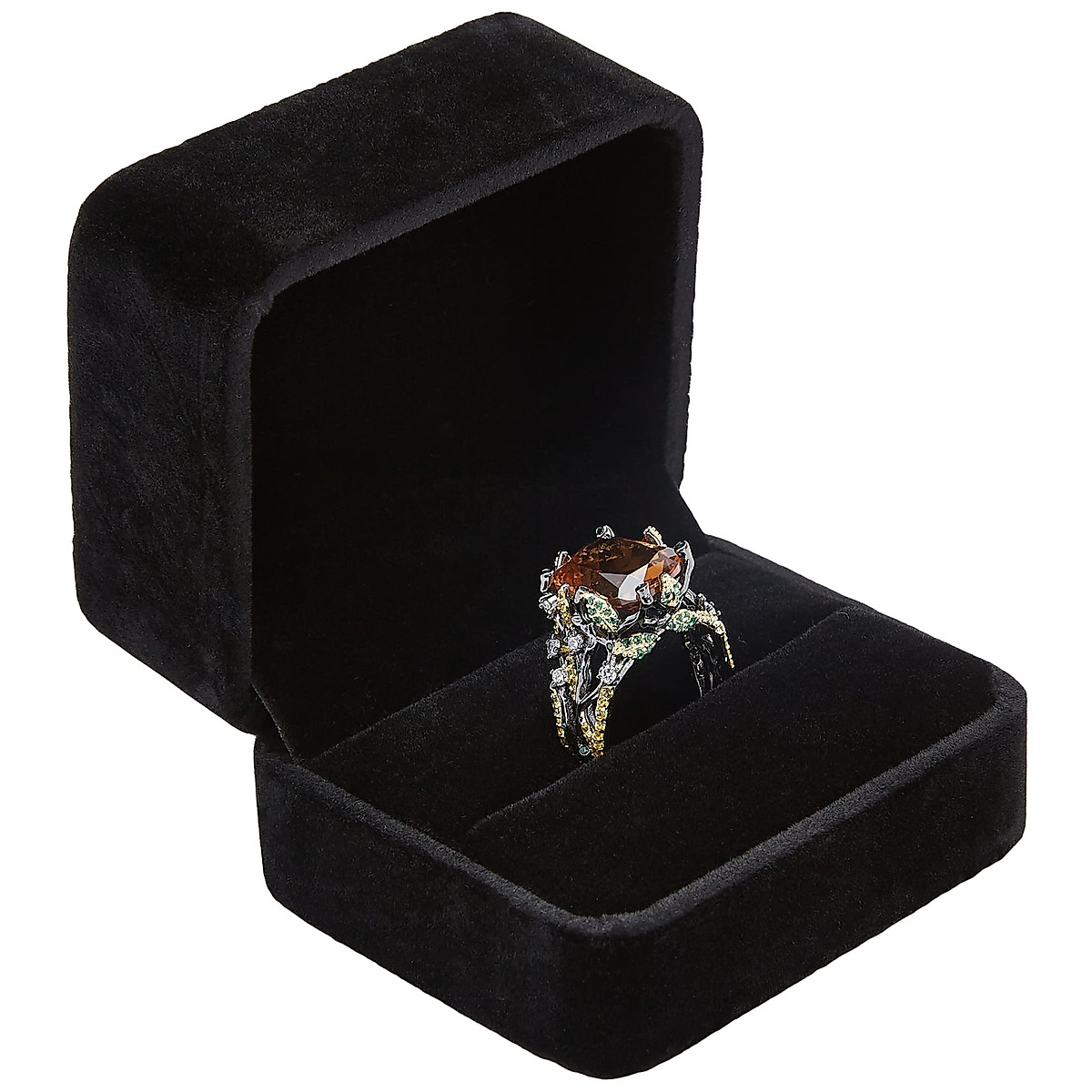 Tingle Alexandrite Rings Fine Jewelry For Women Diaspore Color Change Gem Engagement Ring Sterling Silver Ring (Magic Forest, 8)