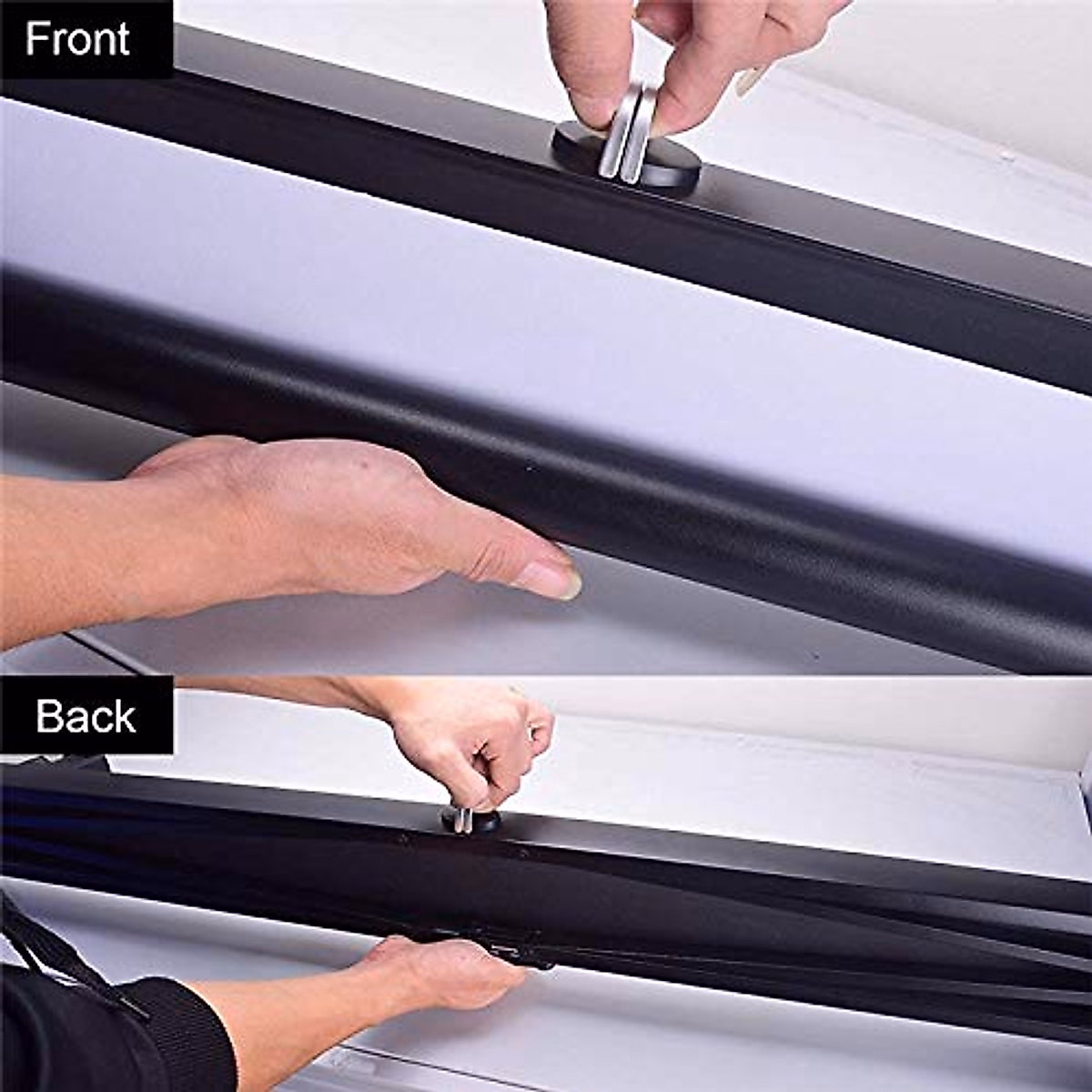 BBSJ 50" Inch 16:9 Portable Projector Screen Floor Standing Fold-Out Roll-Up Tripod Manual, Mobile Movie Screen Home Theater