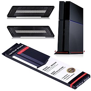 Vertical Stand for PS4, KlsyChry PS4 Vertical Cooling Stand Bracket Mount Stand Holder for Playstation 4 Console (PS4 Not Include) - Black