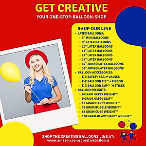 Happy Weight 8 g Balloon Weights Primary-Plus Assortment 100 ct.