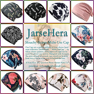 JarseHera Womens Slouchy Beanie Cotton Chemo Caps Cancer Headwear Hats Turban