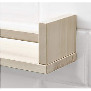 Wooden Spice Rack Organizer Kitchen Cabinet or Wall Mount Space Saving Set of 3 Hanging Spice 15,75 Inches Racks Floating Shelves