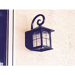 Home Decorators Collection Brimfield 1-Light Aged Iron Outdoor Wall Lantern