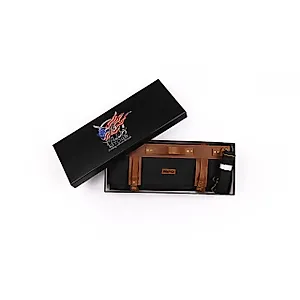 FAFOKitchen-Knife Roll - 12oz Heavy Duty Waxed Canvas & Top Grain Leather Roll Bag – 10 Slots - Interior and Rear Zippered Pockets – Carry Strap