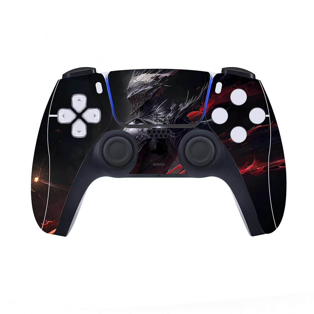 PlayVital Abyss Knight Full Set Skin Decal for ps5 Console Digital Edition, Sticker Vinyl Decal Cover for ps5 Controller & Charging Station & Headset & Media Remote