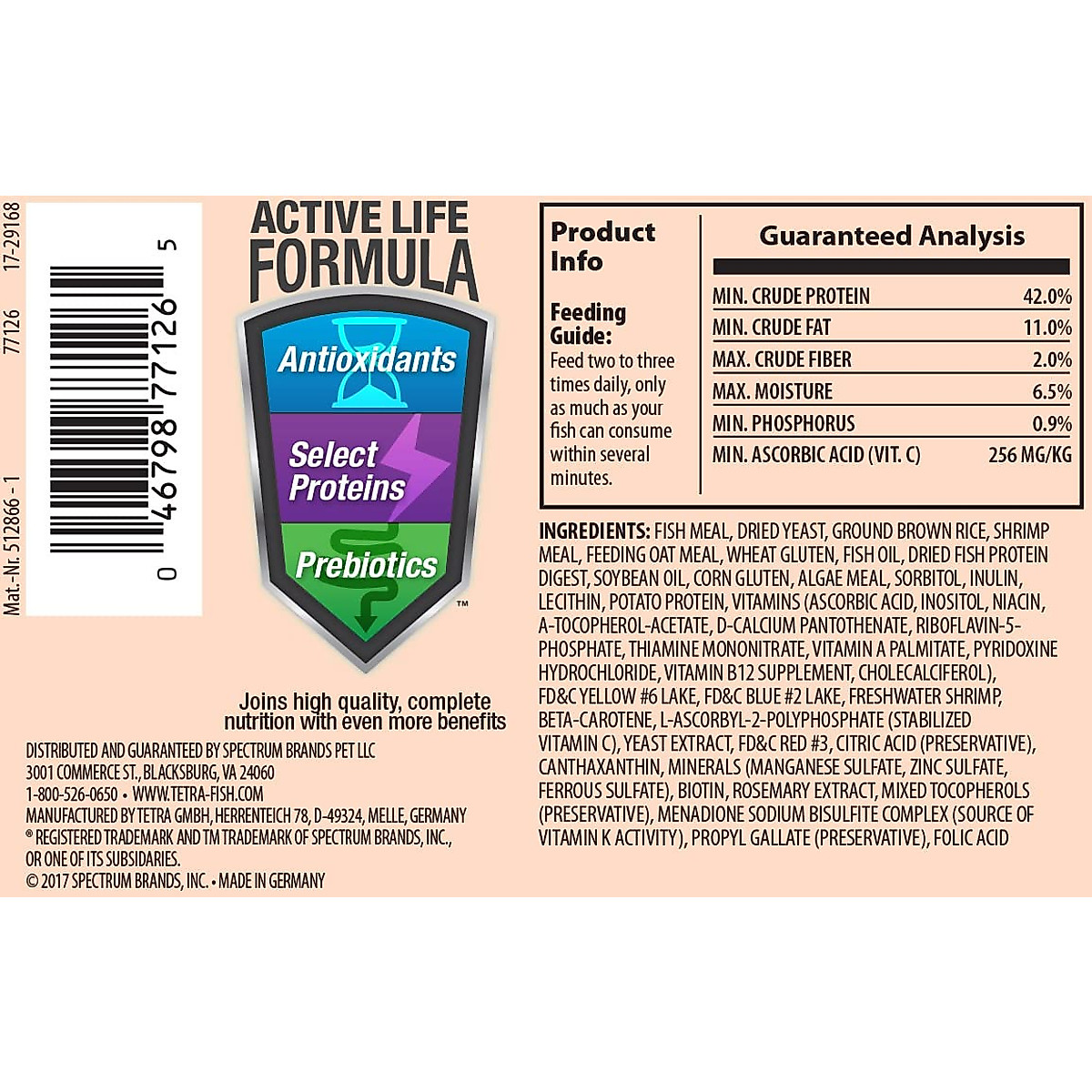 Tetra 77126 TetraFin Goldfish Flakes, 1-Ounce, 185 ml