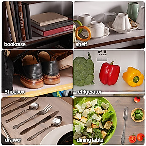 Shelf Liner,Drawer Liner & Cabinet Liner Made by Food Grade EVA Material in Clear Color Support Waterproof & Oil-Proof Kitchen Cupboard Liner Size 12 inches x 10 feet