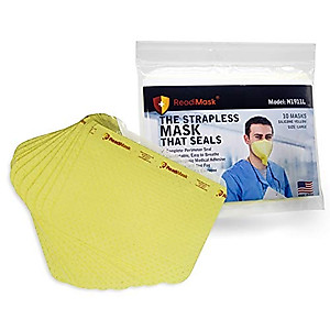 Strapless Large Yellow ReadiMask Respirator 10-Pack