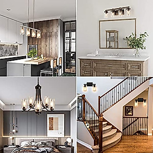 4 Pack Clear Glass Lamp Shade, 5.5in High, 3.5in Diameter, 1.65inch Fitter, Cylinder Glass Shades Replacement Lampshade Covers for Chandelier Vanity Wall Sconces Light Fixture High Transmittance