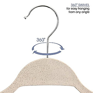 Elama Home 20 Piece Biodegradable Coat Hangers in Wheat (ELH-20)