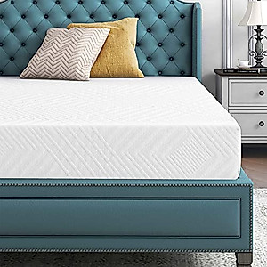 TMEOSK Full Size Mattress, 8 inch Gel Memory Foam Mattress, Green Tea Infused for a Cool Sleep, Breathable Removable Quilted Cover, Bed in a Box, Medium Firm Feel with Motion Isolating (Full)