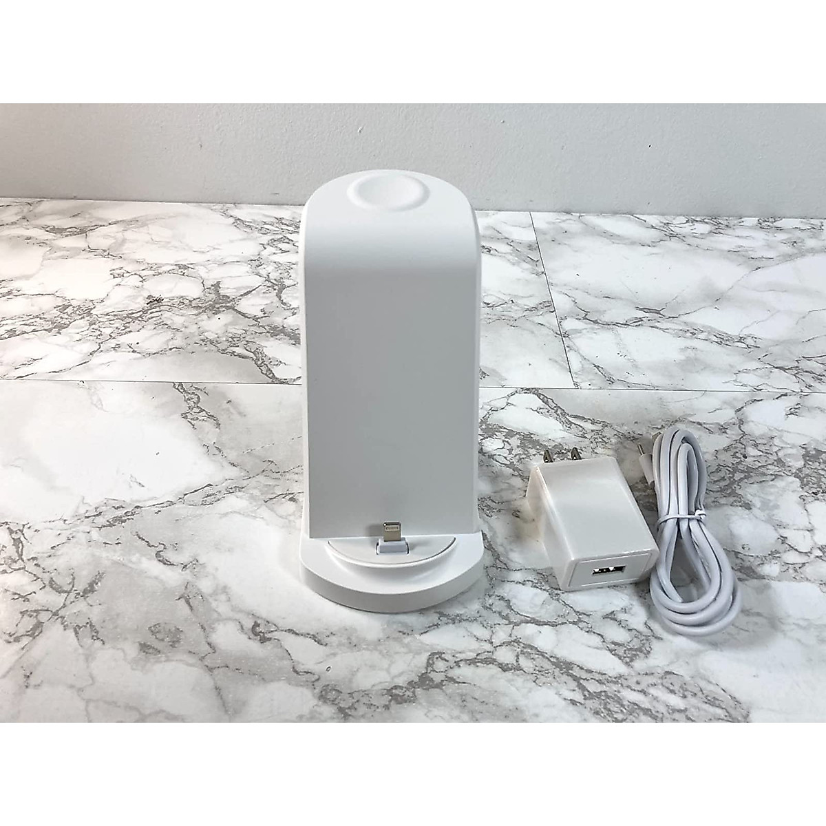 Charging-Station-for-iPhone 3-in-1-White-Wireless-Charger-Stand Charging-Dock for-Apple-Watch-Series-7 6 SE 5 4 3 2 & Airpods iPhone 14 13 12 11 Pro X Max XS XR 8 7 Plus 6s 6 with Adapter