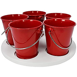 Craft Storage Turntable by Modern Retro - The Lazy Susan Art Craft Organizer Storage Bins - Organizers & Storage Containers for Crafts, Scissors, Kids Crayon Organizer Caddy! (Vivid Pink)