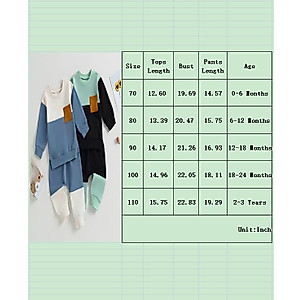 Hnyenmcko Toddler Baby Boy Clothes Long Sleeve Striped Crewneck T-Shirt Top + Solid Drawstring Pants Set Infant Fall Outfits (A-Blue, 2-3 Years)