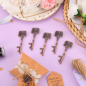 100 pieces retro Hollowed out skeleton Key Bottle opener Wedding gift wedding party return gift to guests