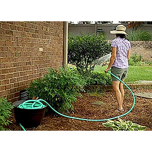 Liberty Garden Products Liberty 1920 High Density Resin Wicker Design Garden Hose Pot, Bronze