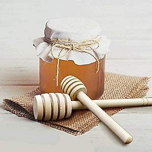 20 Pack 6inch Mini Wooden Honey Dipper Sticks Honey Dippers Jam Muddler Syrup Stirrer for Honey Jar Dispense Drizzle Honey Wedding Party