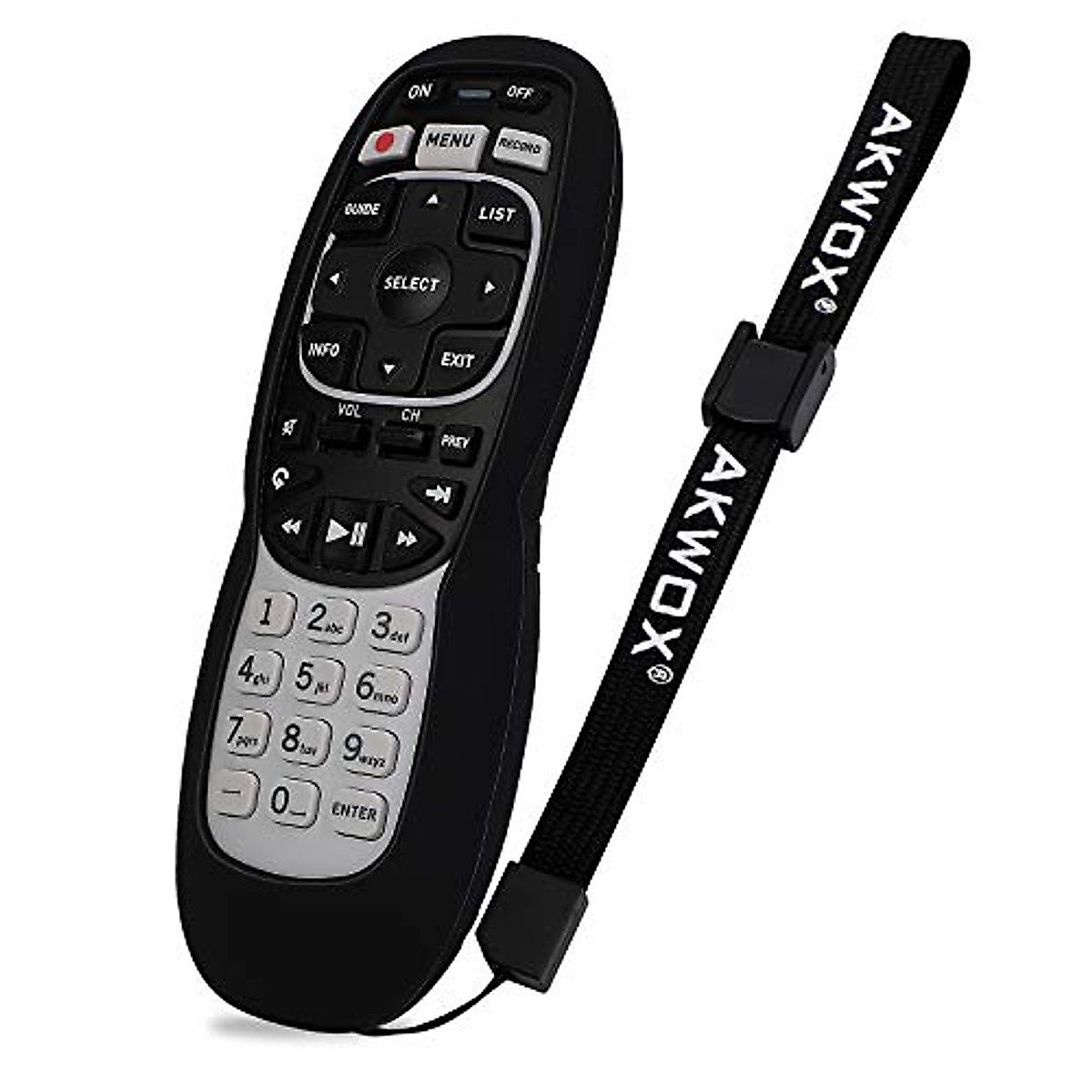 2-Pack AKWOX Silicone Protecitve Case for DirecTV RC73 Remote Control, Anti-Slip with Lanyard Shockproof Case Cover Compatible with DirecTV RC70,RC70H,RC71,RC71H,RC72,RC73B