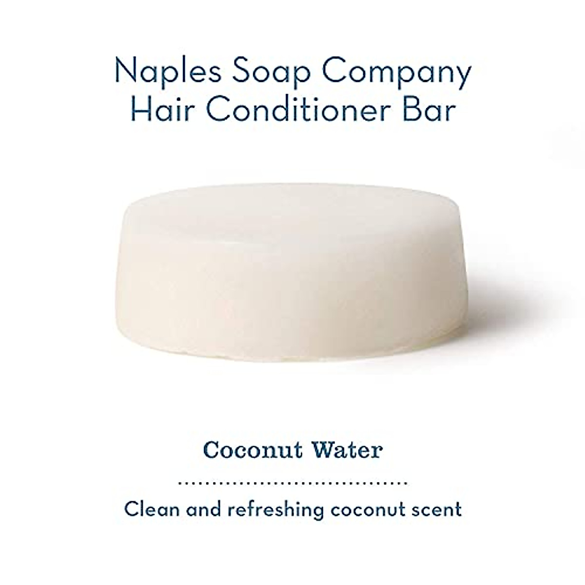 Naples Soap Company, Protein Enriched, 50-75 Use, Solid Hair Conditioner Bar, Eco-Friendly Haircare, Helps Ensure Vibrant, Healthy Hair, All Hair Types, Coconut Water, 1oz