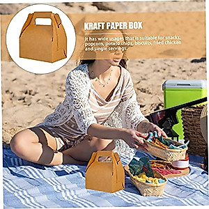 UPKOCH 20pcs Boxes Kraft Paper Food Box Mini Cupcake Paper Boxes for Food Cupcake Boxes Cake Gift Box Food Paper Treat Boxes for Cakes Disposable Box Kraft Paper Boxes Takeaway Treat Case