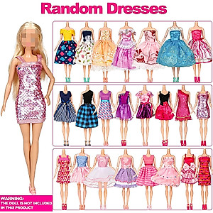 Accessories 22 50-Pack Handmade Doll Clothing & Accessories Includes 5 Wedding Dresses 5 Fashion Dresses 4 Ankle Skirts 3 Tops & Pants 3 Bikini 20 Shoes & Giveaways 10 Hooks for 11.5'' Dolls