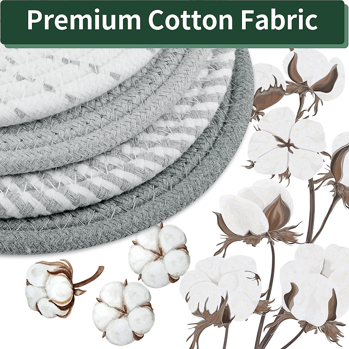 Trivets for Hot Dishes, 7 Inch Trivets for Hot Pots and Pans, 4 Pack Hot Pots and Pans Pad, Pot Holders for Cooking and Baking, Potholders Set Kitchen Essentials for New Home