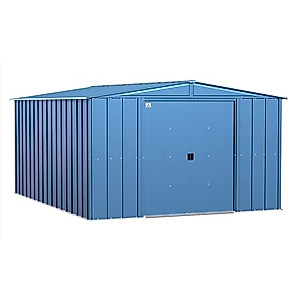 Arrow Classic Steel Storage Shed, 10x14, Blue Grey