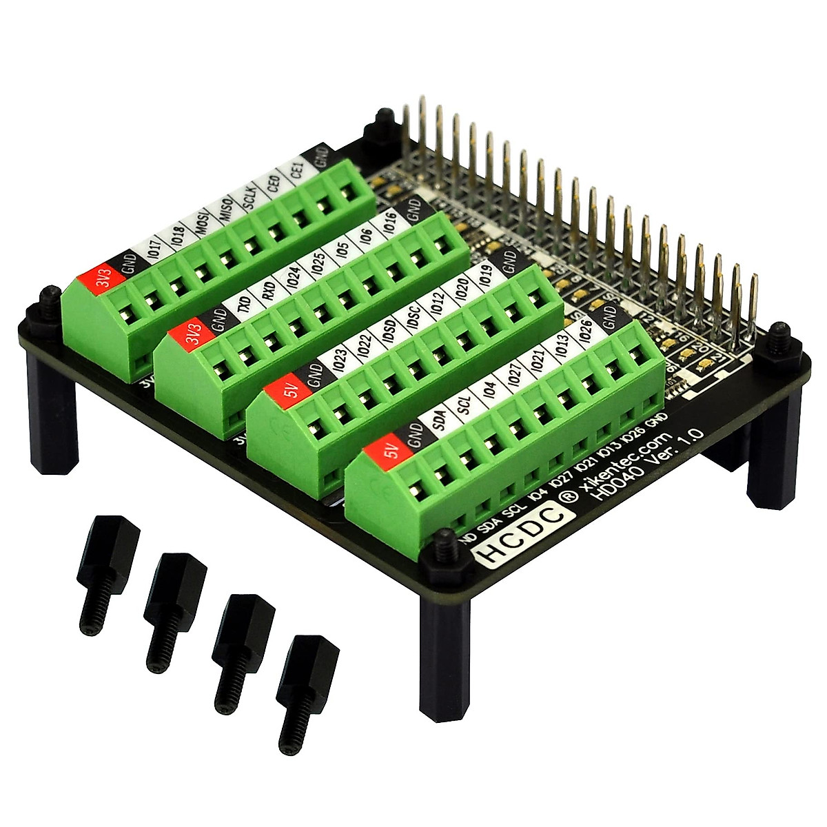 GPIO Status LED Terminal Block Breakout Board for Raspberry Pi A+ 3A+ B+ 2B 3B 3B+ 4B