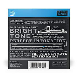 D'Addario Guitar Strings - XL Nickel Electric Guitar Strings - EXL156 - Perfect Intonation, Consistent Feel, Reliable Durability - For 6 String Guitars - 24-84 Fender Bass VI