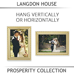 Langdon House 4x6 Picture Frames (Gold, 6 Pack), Contemporary Frame Set, Wall Mount or Table Top, Prosperity Collection