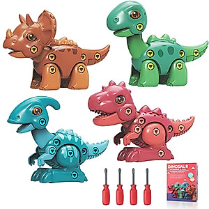 Ankemei Dinosaur Toys, Take Apart Dinosaur Toys for Kids, Learning Educational Construction Building Kids Toys, Stem Dinosaur Toy Set Birthday Gifts for Age 3-6Year Old Boys Girls