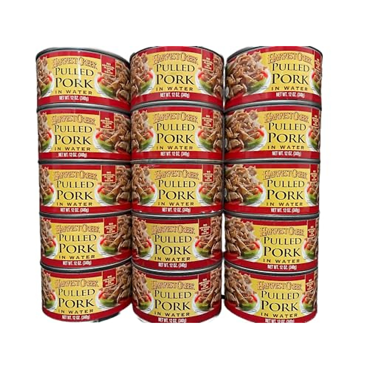Pack of 15 Harvest Creek Pulled Pork in Water 12oz Cans No artificial flavor No artificial color Product of USA A healthy, low-fat option that's fully cooked and ready to eat