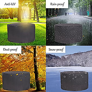 HUHJYUGE Patio Furniture Covers Waterproof 20x22in, Garden Furniture Covers Round, Outdoor Table Chair Set Covers Wind Dust Proof, 420D Heavy Duty Furniture Covers Tear Proof