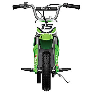 Razor MX400 Dirt Rocket Kids Ride On 24V Electric Toy Motocross Motorcycle Dirt Bike, Speeds up to 14 MPH, Green